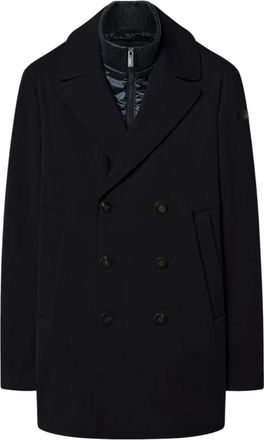 Roberto Ricci Design Caban Doppiopetto en Surflex avec Davantino Amovible - Homme - Manteaux - Noir - Taille: XL