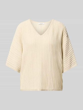 b.young Strickshirt mit V-Ausschnitt Modell MOBBE