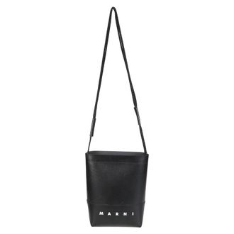 Marni Homme, Sacs, Noir, Taille: ONE Size Sac bandouli&egrave;re avec bride fa&ccedil;on lacet