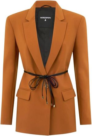 Patrizia Pepe Femme, Vestes, Orange, Taille: 44 FR Blazer Ocra Strutturato