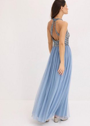 Bonprix Maxikleid ausgestellte Passform, Neckholder mit Keyhole-Ausschnitt, &auml;rmellos