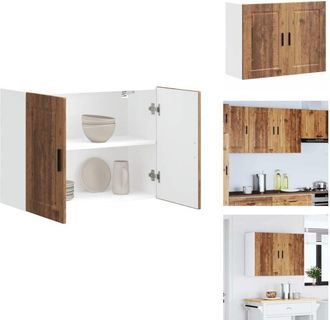 vidaXL Küchen-Hängeschrank Porto Altholz-Optik Holzwerkstoff - Küchen-Wandschrank - Küchen-Wandschränke - Wandschrank Küche - Küchenschrank