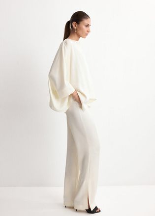 Mango Pantalon droit taille normale &eacute;cru - Femme - XS - MANGO