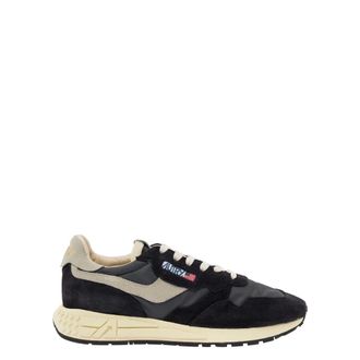 Autry Homme, Chaussures, Noir, Taille: 42 EU Baskets Basses en Daim Noir avec D&eacute;tail Logo