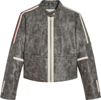 Apparis Casey Jacke aus Faux-Leder - Grau