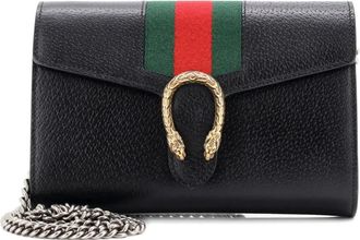 Gucci Dionysus Web Chain Wallet Leather Small crossbody bag - Noir