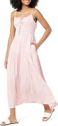 The Drop Tavia Tie-Front Tiered Maxi Dress Robe Longue, Rose Tendre, XXL Grande Taille