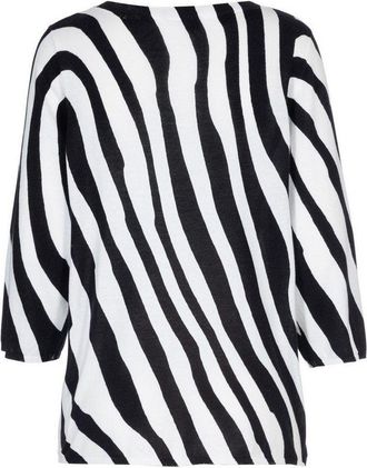 Tuzzi Nero Strickpullover Pullover DIVA STATE OF MIND mit Statement-Print