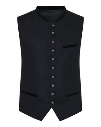 Hammerschmid Trachtenweste Manuel in Loden-Qualit&auml;t mit Samtbesatz in