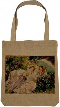 Fabulous Sac Shopping Tote Bag Aspect Lin - John Singer Sargent Simplon Pass The Tease Peinture - Sac de Courses Toile Epaisse 360g Beige Naturel Cabas Port&eacute; E
