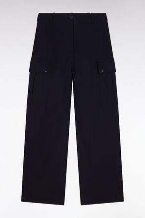 Eden Park Pantalon Cargo En Cr&ecirc;pe Stretch Technique Marine