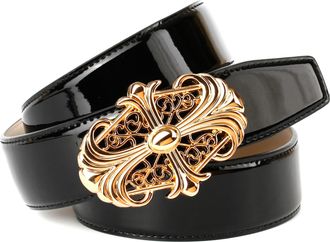 Anthoni Crown Damen Ledergürtel Modell GL4W00L Gürtel, Schwarz, 100