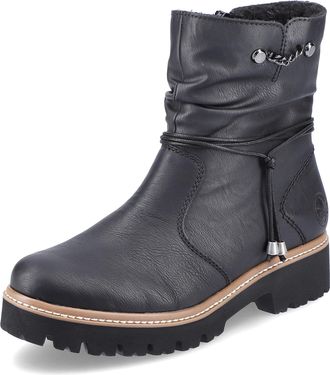 Rieker Damen Ankle Boots Z5770, Frauen Stiefeletten,uebergangsstiefel,flach,Stiefel,Bootee,Booties,halbstiefel,Kurzstiefel,schwarz (00),41 EU / 7.5 UK