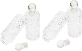 Valiclud 4 Stück Glas Aromatherapie Flaschen Transparent Leere Duftöl Behälter Vielseitig Einsetzbar als Aroma Diffusor und Dekoration für Zuhause und