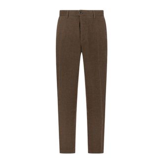 Incotex Pantalon en coton brod&eacute; - Homme - Pantalons - Brun - Taille: W35