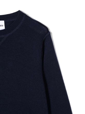 Aspesi Crew Neck Wool Sweater - Blue