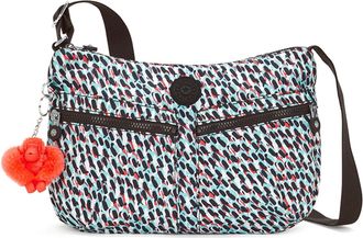 Kipling Kipling IZELLAH Mittelgroße Umhängetasche, Abstract Print (Weiß)