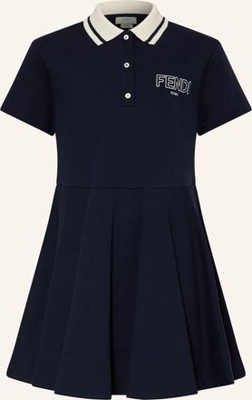 Fendi Piqu&eacute;-Polokleid blau