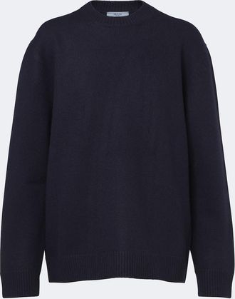 Prada Pullover aus Schurwolle mit Veloursleder