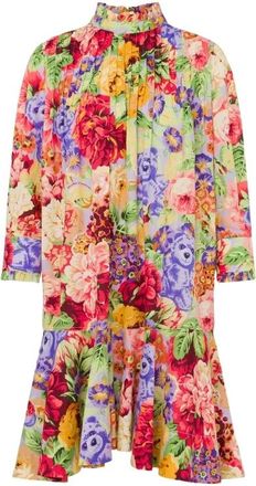 Moschino Femme, Robes, Multicolore, Taille: 44 FR Robe en popeline de coton imprim&eacute;e