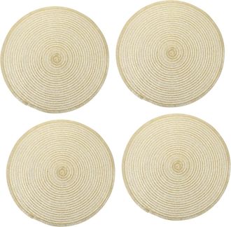 Valiclud 4stücke Gewebtes Tischset Aus Baumwolle Praktische Essmatte Für Zuhause Langlebige Baumwoll Tischsets Bequeme Matten Für Heimtisch rutschfeste Und Hit