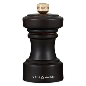 Cole & Mason Hoxton Moulin &agrave; Poivre, M&eacute;canisme de Pr&eacute;cision+, Bois de H&ecirc;tre, Mouture R&eacute;glable, Moulin &agrave; &Eacute;pices Rechargeable, Manuel, 10,4 cm