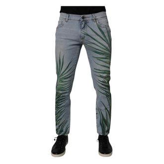 Dolce & Gabbana Leaf Cotton Classic Denim Jeans - - Jeans - Herren - Blau - M