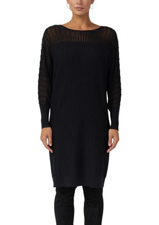 s.Oliver Black Label s.Oliver Black Label Damen 2172964 Feinstrickkleid Langarm, Grey/Black, 46