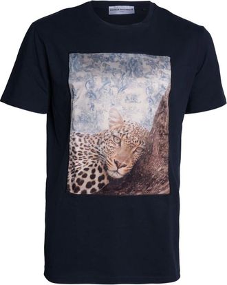 Bastille Homme, Tops, Bleu, Taille: XL T-shirt &agrave; col rond