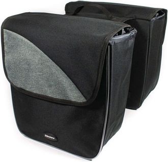 Haberland Einsteiger-Serie Doppeltasche Schwarz/Silber 33 x 16 x 36