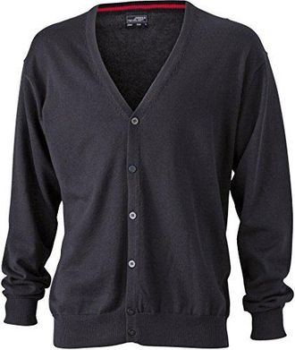 James & Nicholson Cardigan classique en coton (M, noir)