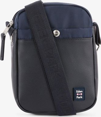 Eden Park Besace Rectangulaire Bleu Fonc&eacute; Avec Effet Cuir Grain&eacute;