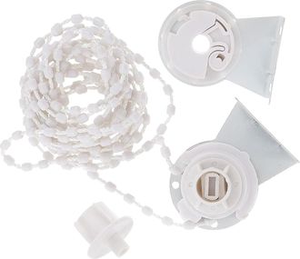 Pretyzoom Kette F&uuml;r Sichtschutz Mit Perlenkette Und Schnurkupplung in U-Form Mit Metallkern Lang Reparatursatz F&uuml;r Vertikaljalousien Und Jalousienteile