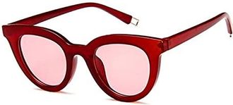 Generic Lunettes de soleil oeil de chat pour femme - Nuances vintage tendance, design unisexe, couleur rouge