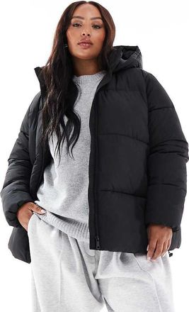 New Look Plus New Look Curve - Steppmantel in Schwarz