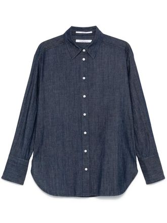 Another Tomorrow chemise en chambray - Bleu