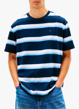 Tommy Hilfiger T-shirt droit ray&eacute; en coton