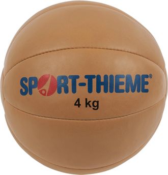 Sport-Thieme Medizinball Klassik | Vintage Medizin-Ball aus echtem Leder | In 1kg, 1,5kg, 2kg, 3kg, 4kg o. 5kg | Handgen&auml;ht, ohne Ventil, Granulat F&uuml;llung | Deutsc