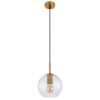 Globo Lighting Glaskugel H&auml;ngelampe Pendelleuchte Esstisch Glaskugel H&auml;ngeleuchte Kugeln, 3 Flammig, Metall messing klar, 3x E27 Fassungen, DxH 47x120cm