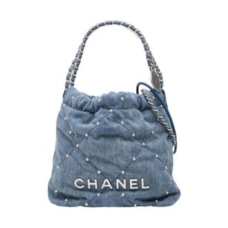 Chanel Pre-owned Quilted Denim Shoulder Bag - - Pre-owned - Damen - Blau - ONE SIZE