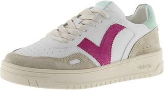 Victoria Baskets Unisexe Se&uacute;l Effet Cuir & Pi&egrave;ces Color&eacute;es & en Daim 1257101 pour Adulte Melon 36