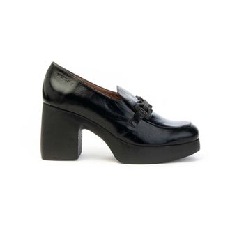 Wonders Klassischer Lederslipper mit mittelhohem Absatz - - Shoes - Damen - Schwarzk - 40 EU