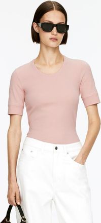 Arket Geripptes T-Shirt -Orange