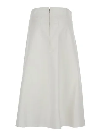 Merci Womens Dress Luna White Pleated High Waist Skirt