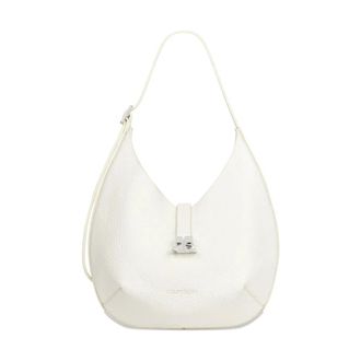 Courr&egrave;ges Femme, Sacs, Blanc, Taille: ONE Size Sac bandouli&egrave;re &agrave; boucle logo
