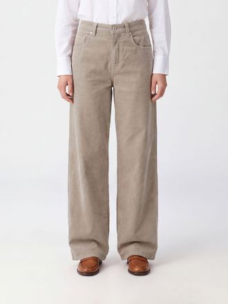 Brunello Cucinelli Weit geschnittene Cordhose mit hoher Taille von
