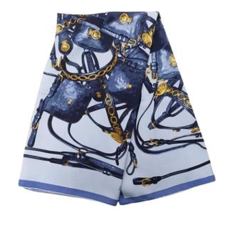 Herm&egrave;s Pre-owned Soie foulards - Femme - Pre-owned - Bleu - Taille: ONE Size