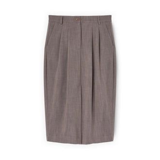Motivi Midi-Bleistiftrock mit Falten - - Skirts - Damen - Grau - S