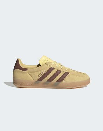 adidas Originals Gazelle Indoor - Baskets - Jaune p&acirc;le