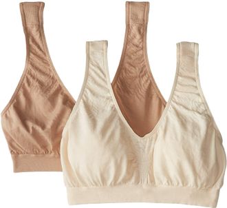 Bali Intimates Damen Comfort Revolution Crop Top, 2er-Pack - Nude/Hellbeige Combo, X-Large